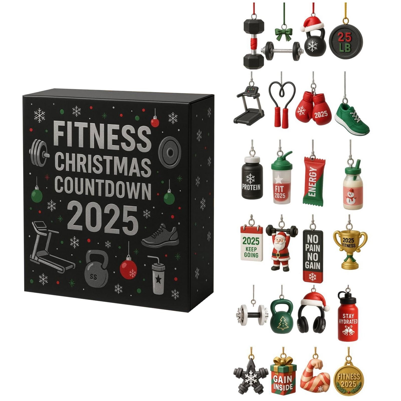 Fitness Countdown Calendar 2025 Gym Advent - 24 Unique Workouts for ...