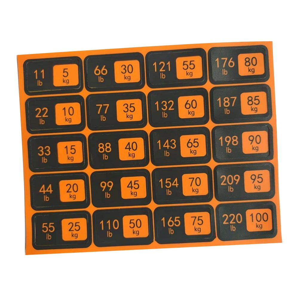 Fitness Equipment Weight Stickers Gym Weight Stack Labels Number ...