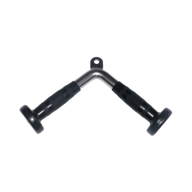 Fitness First Pulldown Solid Steel Triceps bar, Knurled Grip, Cable ...
