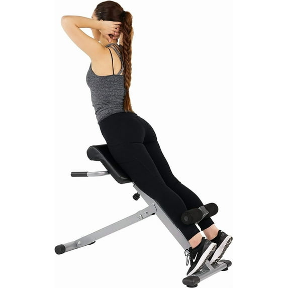 & Fitness Foldable Hyperextension Roman Chair w/Back Extension Home Gym ...