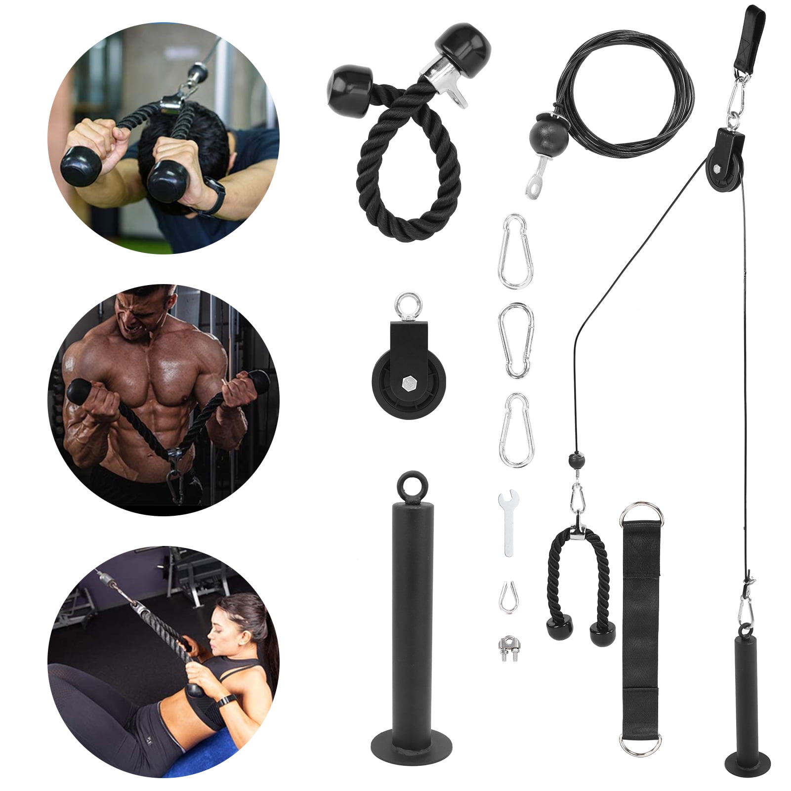 Fitness Gym Pulley System, DIY Triceps Power Muscle Training Kits ...