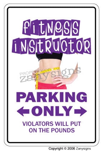 Fitness Instructor Novelty Sign | Indoor/Outdoor | Funny Home Décor for ...