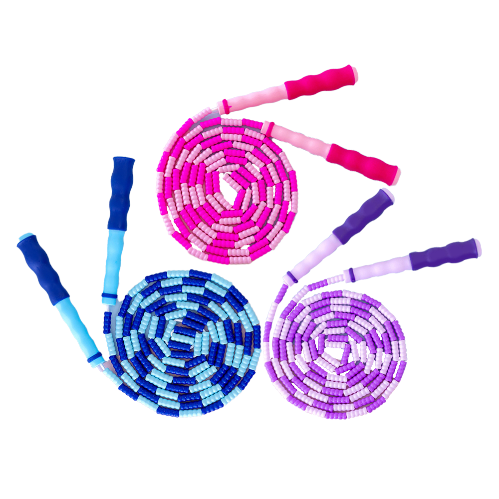 Fitness Jump Rope, 3 Pack Adjustable Length Tangle-Free Segmented Soft ...