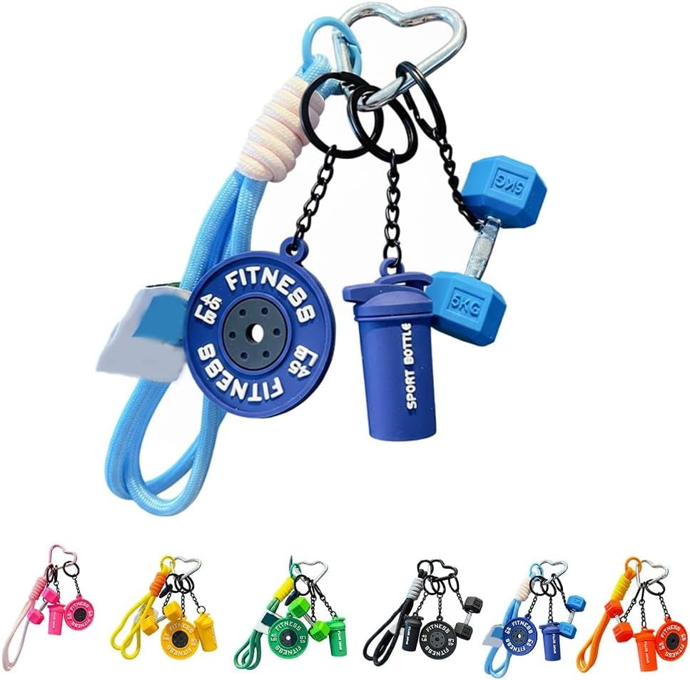Fitness Keychain Set, Silicone Motivational Gym Accessories with ...
