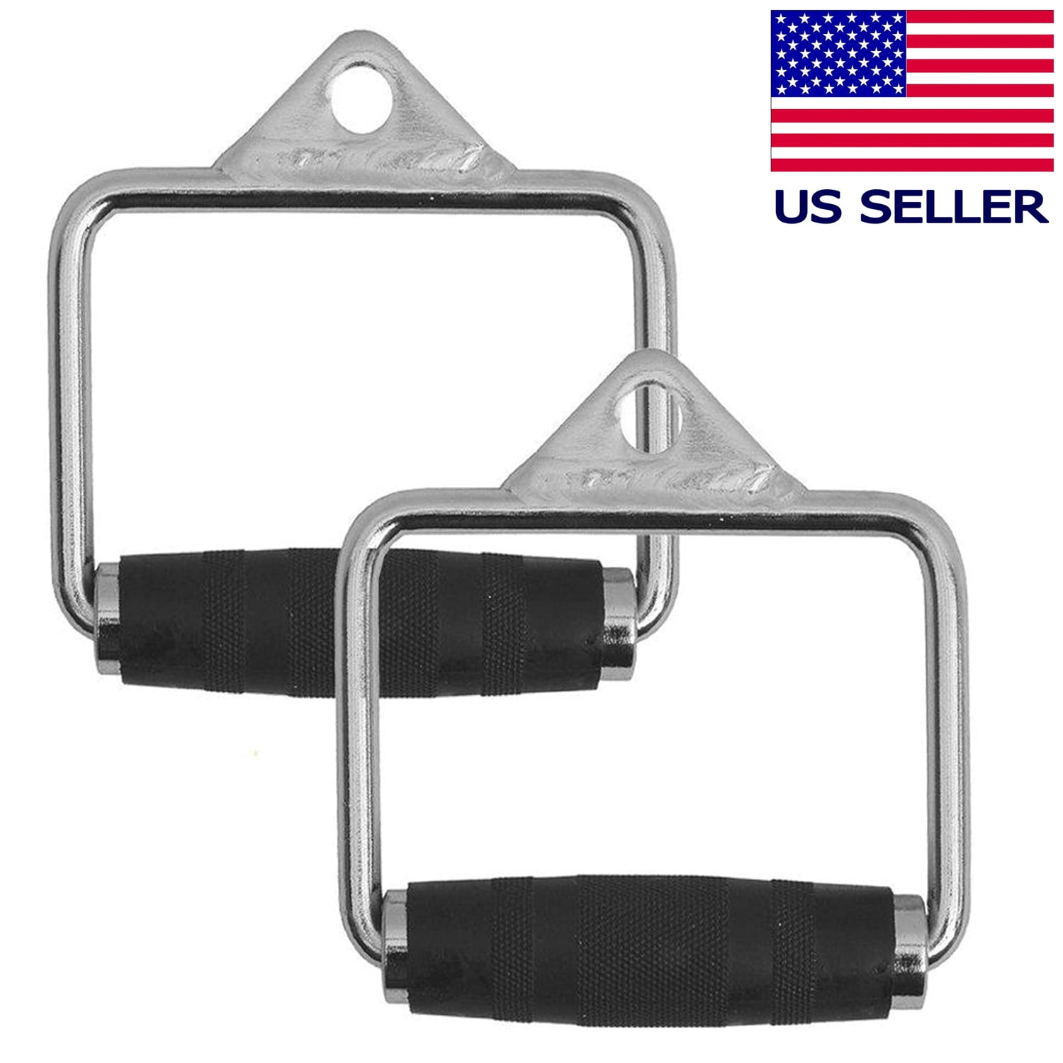2X Cable Handle Attachments Machine Workout D-Handle Stirrup 1 Pair ...