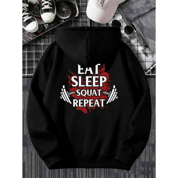 Fitness Motivation graphic hoodies Exercise for men machine washable ...
