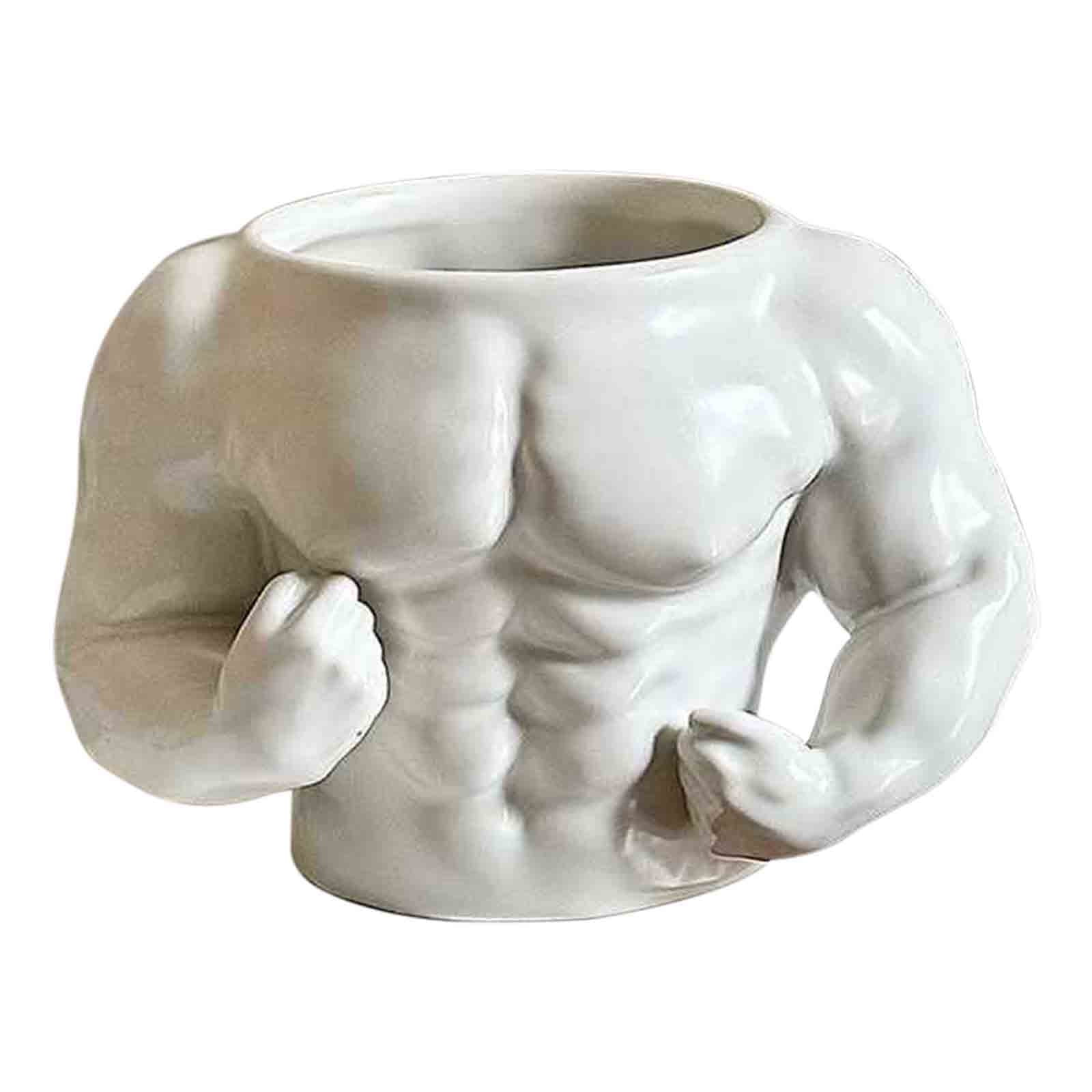 Fitness Muscle Man Planter for Sports Enthusiasts Indoor Outdoor Resin ...