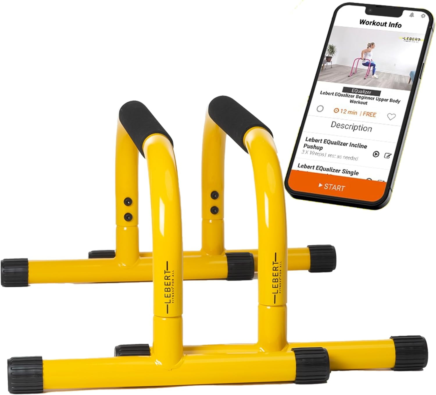 Fitness Parallette Push Up Bars Dip Station Stand - Perfect for Home ...