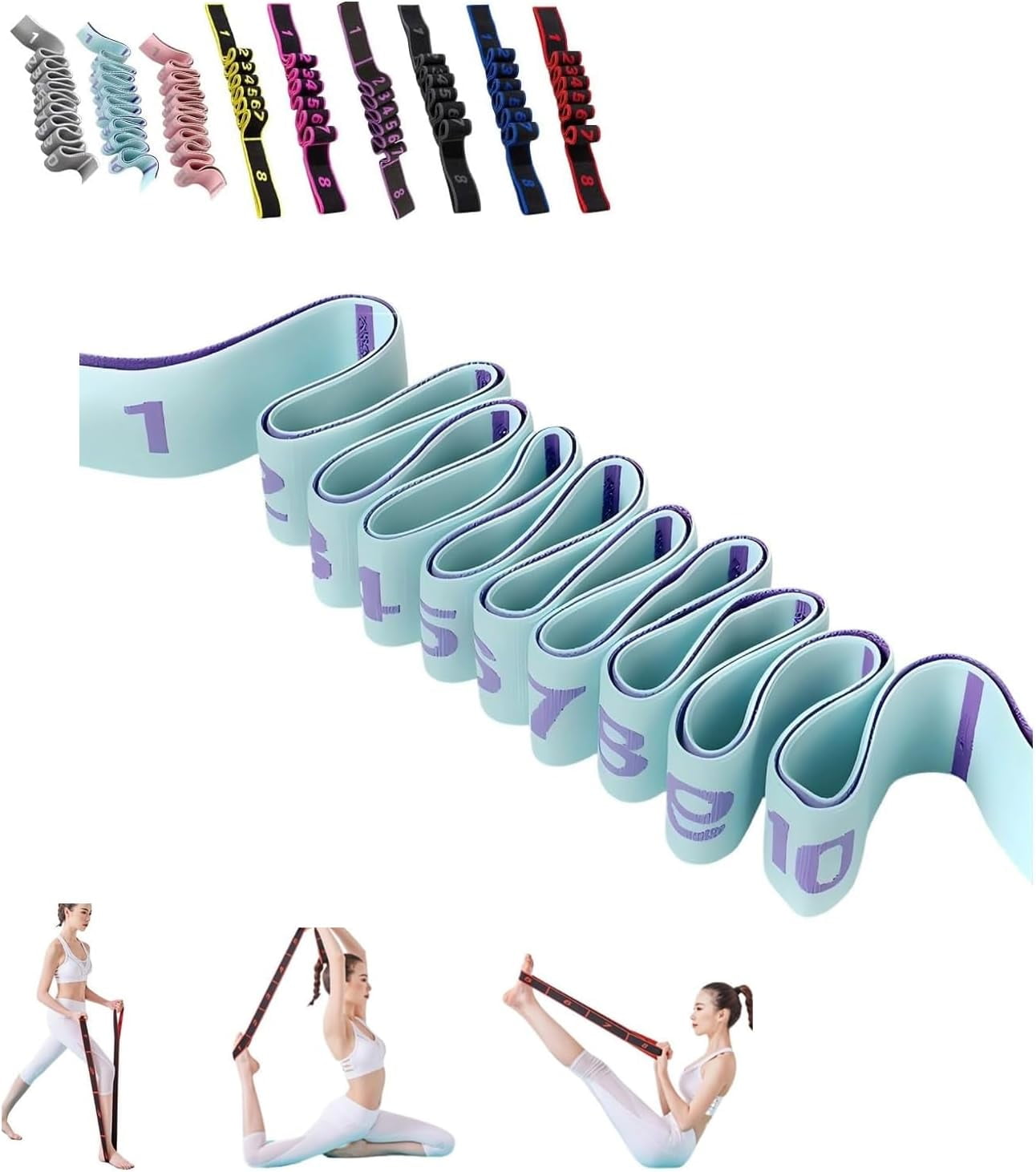 Fitness Resistance Band, 35.4In Loop Resistance Bands with Adjustable ...