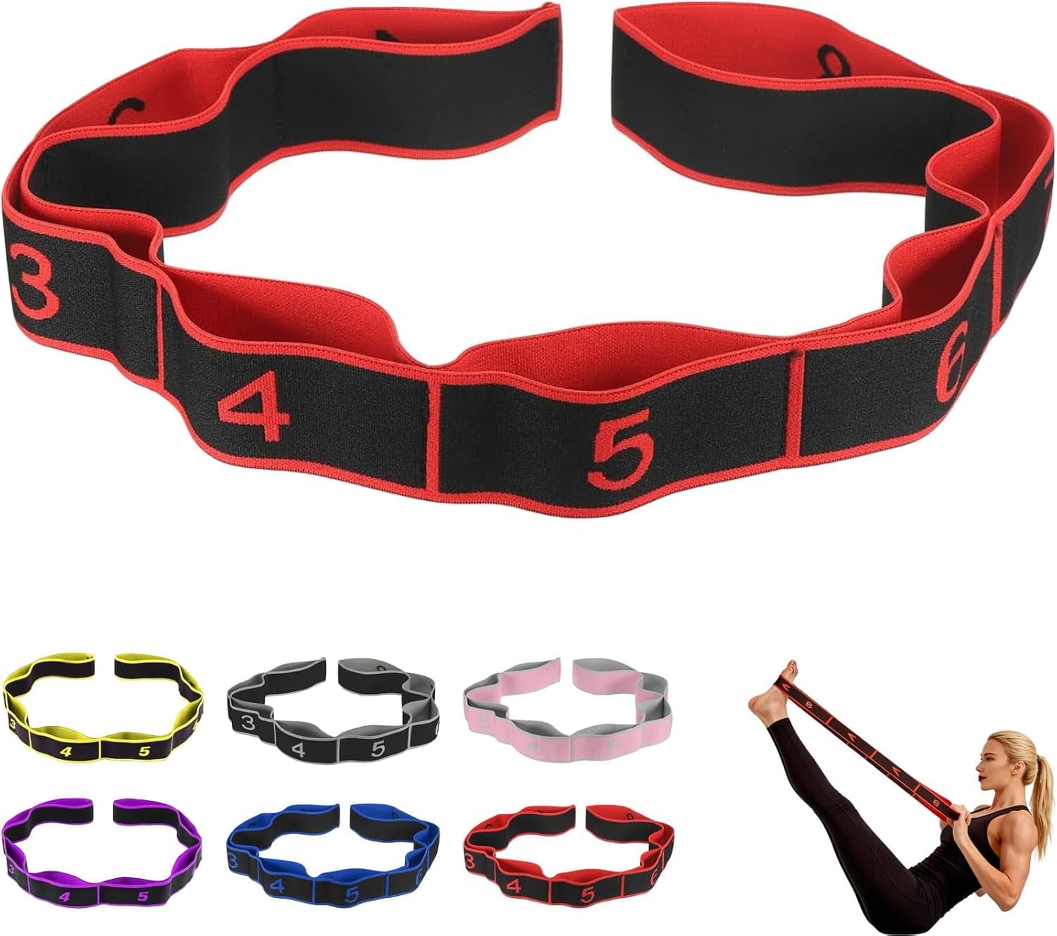 Fitness Resistance Band,Fitness Resistance Band for Stretching and Yoga ...