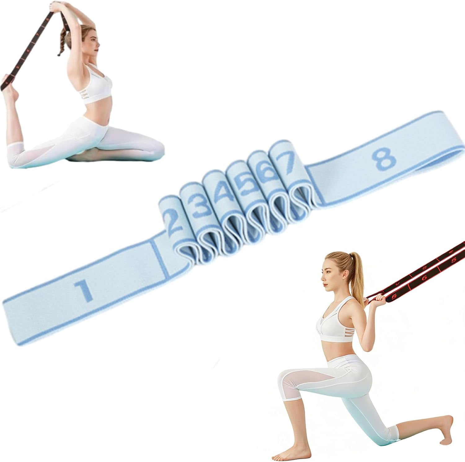 Fitness Resistance Band for Stretching and Yoga, Adjustable Fitness ...