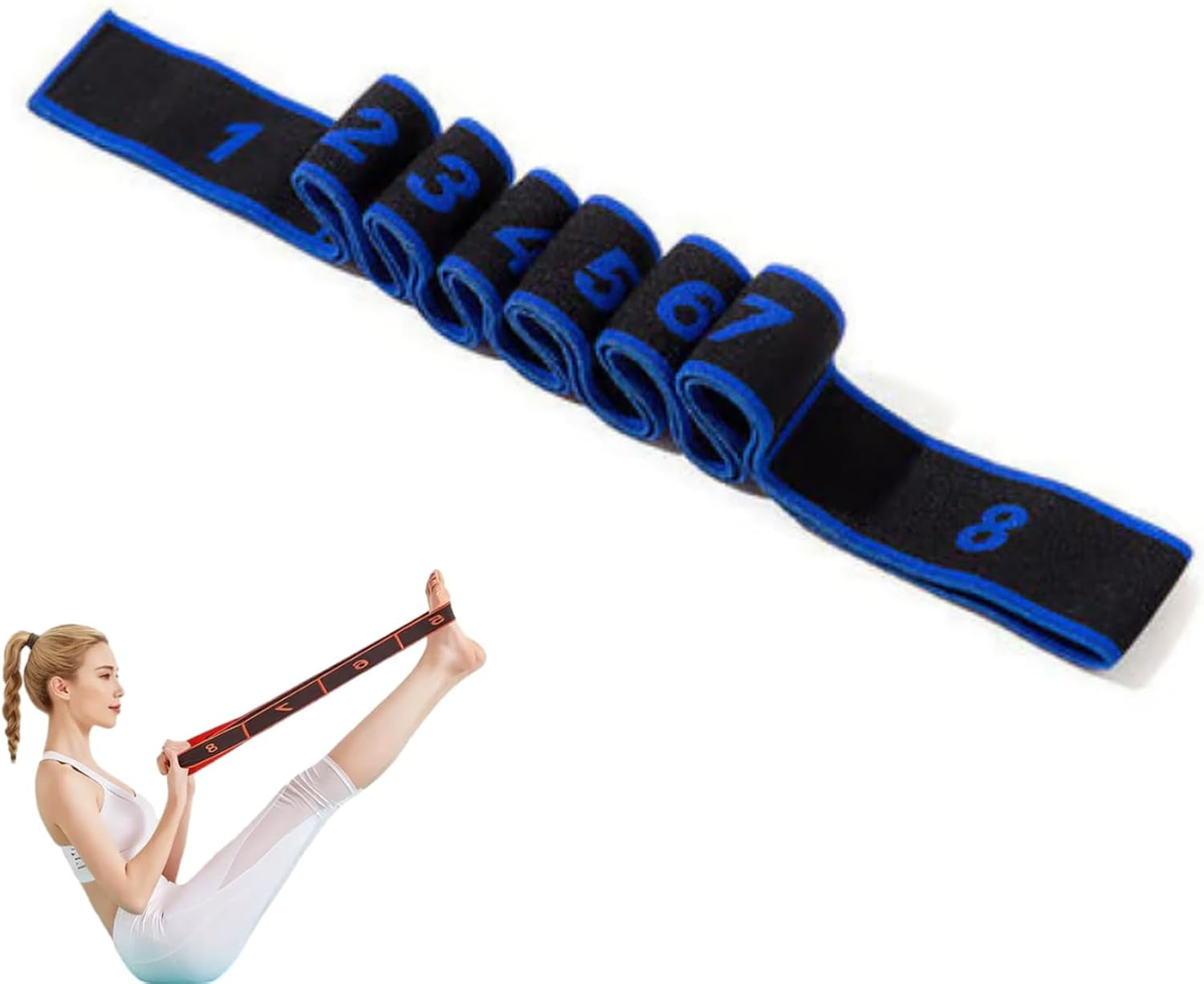 Fitness Resistance Band for Stretching and Yoga, Number Stretch ...