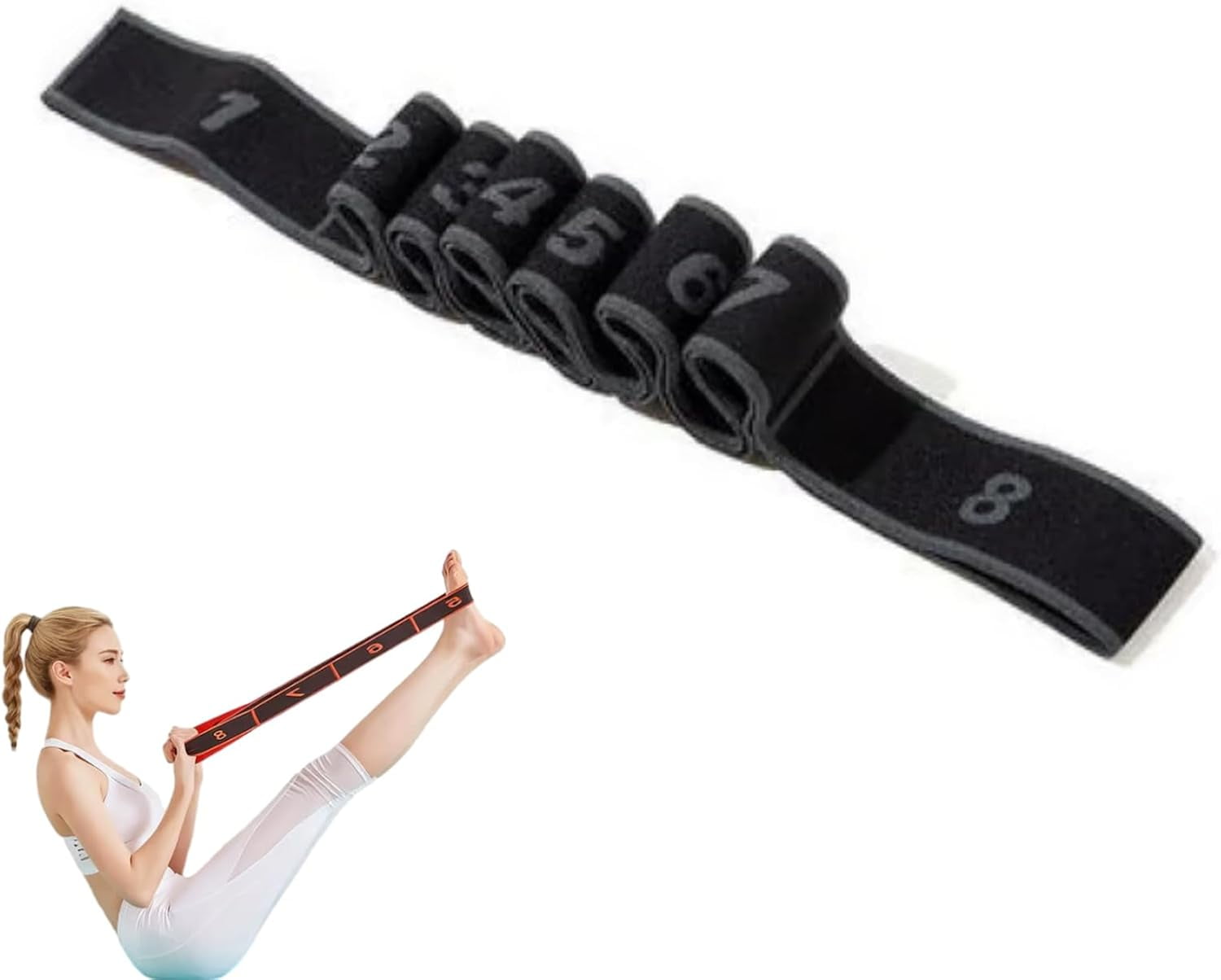 Fitness Resistance Band for Stretching and Yoga, Number Stretch ...