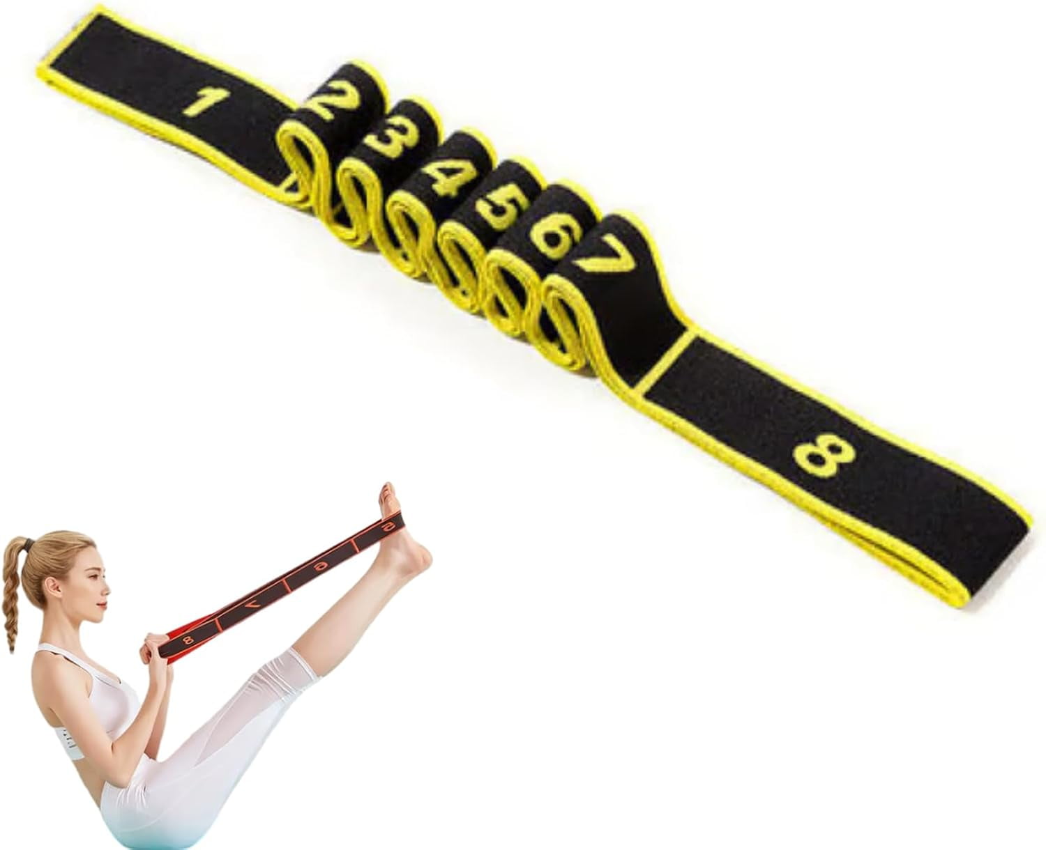 Fitness Resistance Band for Stretching and Yoga, Number Stretch ...