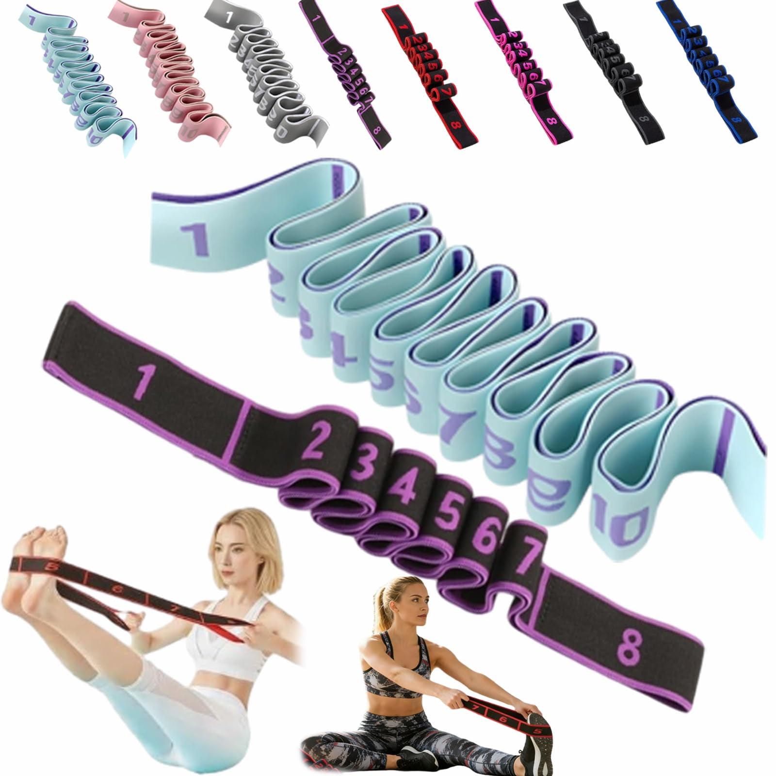 Fitness Resistance Band for Stretching and Yoga, Resistance Bands with ...