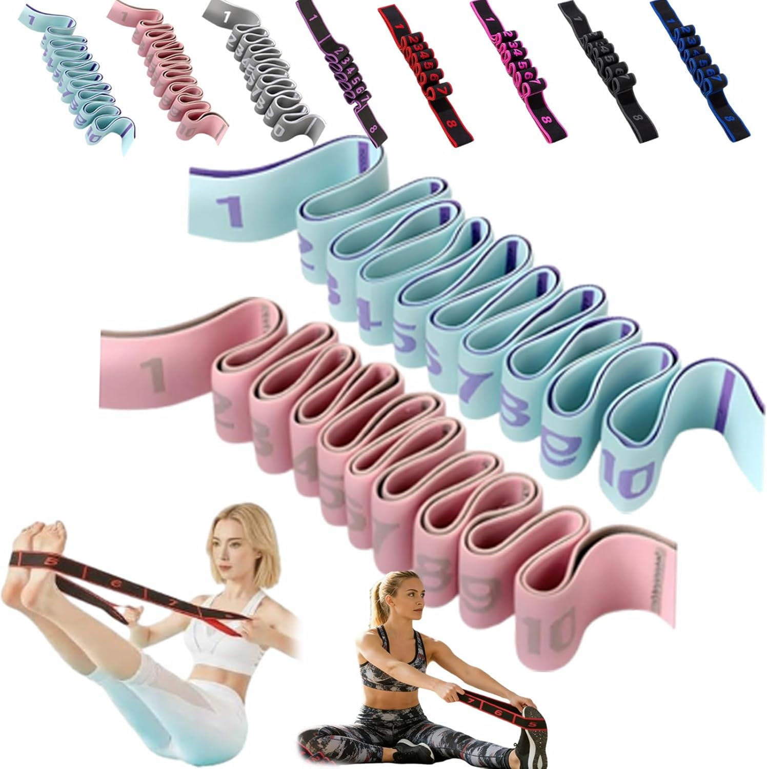 Fitness Resistance Band for Stretching and Yoga, Resistance Bands with ...