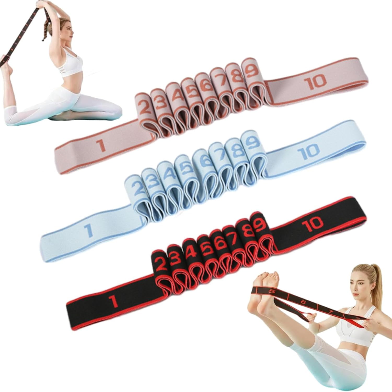 Fitness Resistance Band for Stretching and Yoga, Resistance Bands with ...
