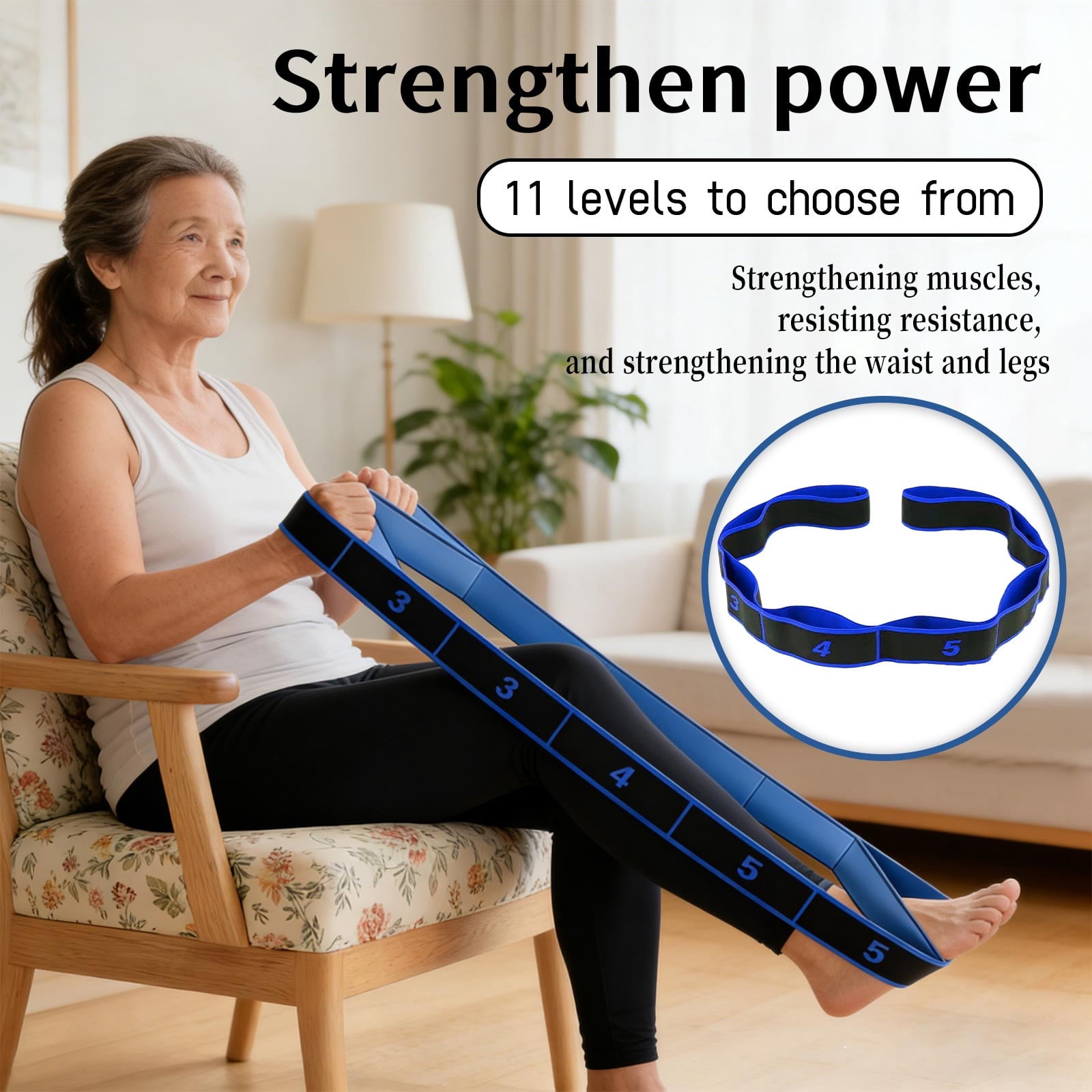 Fitness Resistance Band for Stretching and Yoga, Resistance Bands with ...
