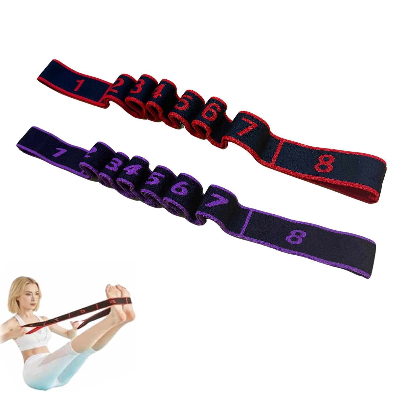 Fitness Resistance Band for Stretching and Yoga, Number Stretch ...