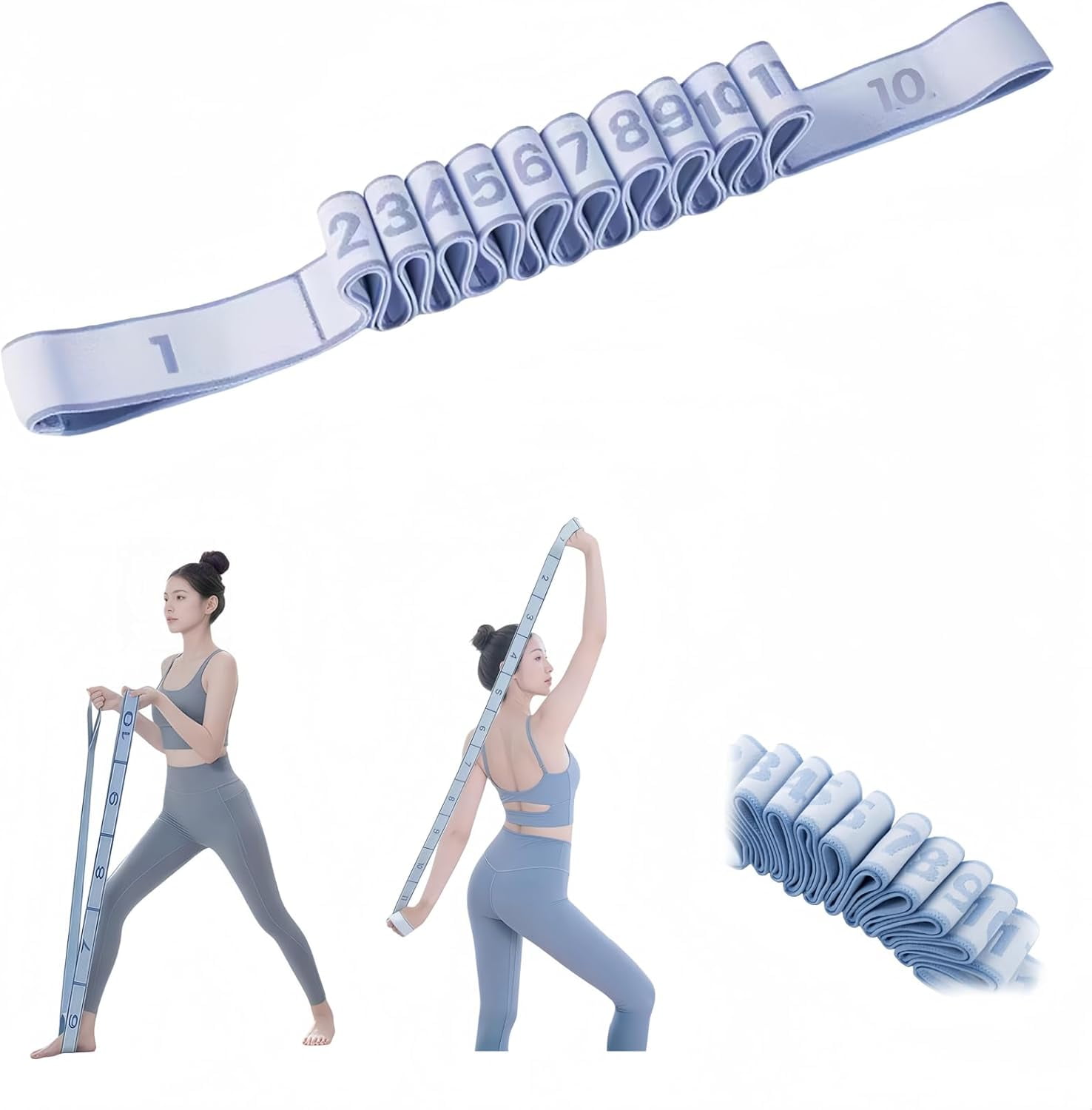 Fitness Resistance Band for Stretching and Yoga, Number Stretch ...