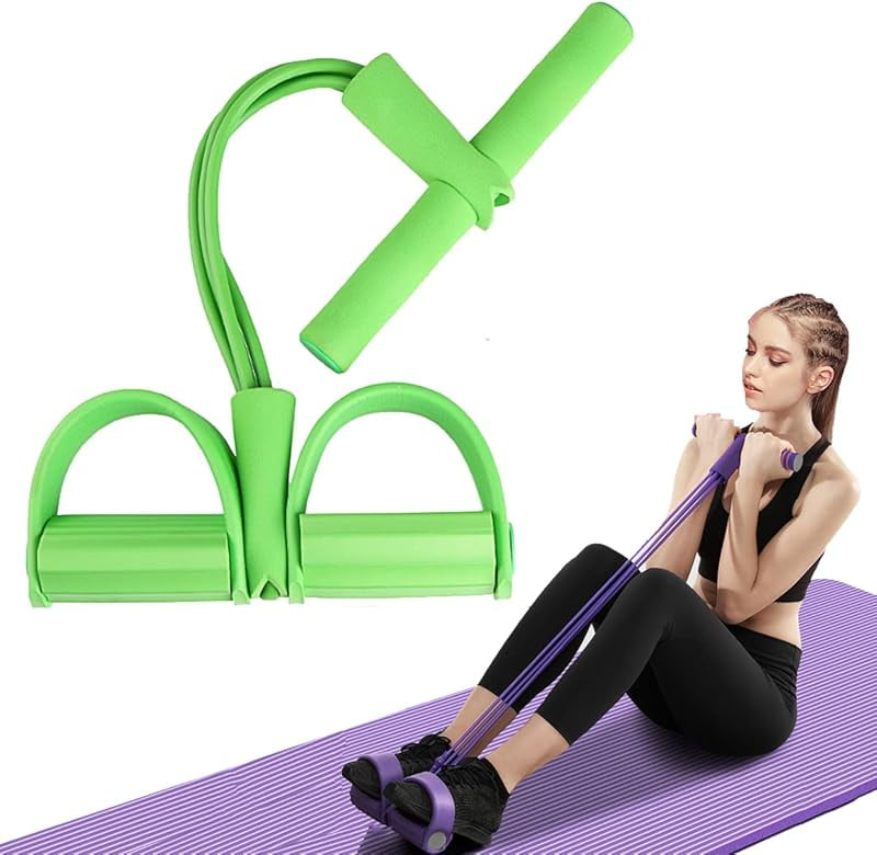 Fitness Resistance Bands-4 Tube Pedal Ankle Puller, Yoga Stretch Bands ...