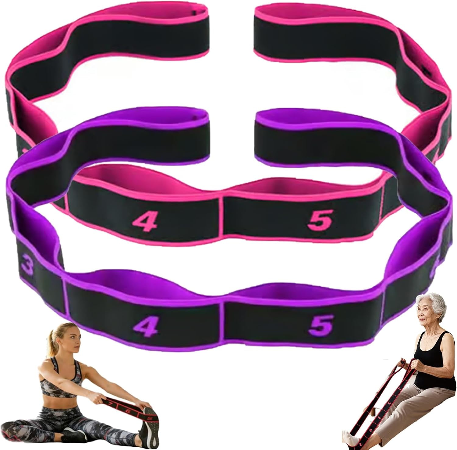 Fitness Resistance Bands, 8-Section Adjustable Exercise Bands, Number ...