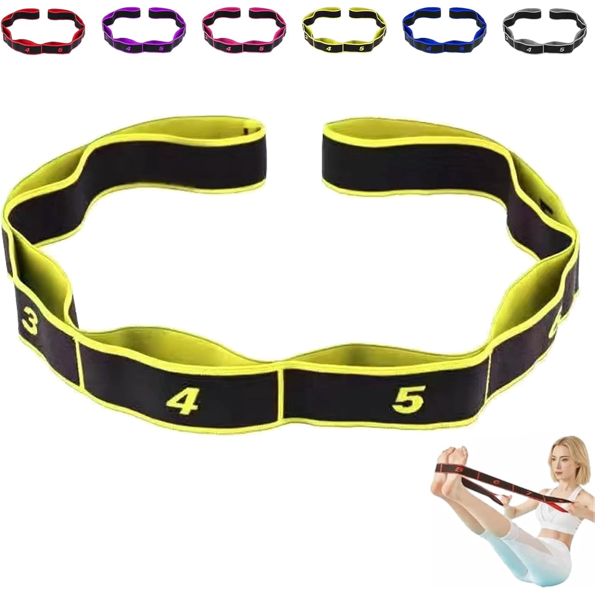 Fitness Resistance Bands,Number Stretch Resistance Band with Clear ...