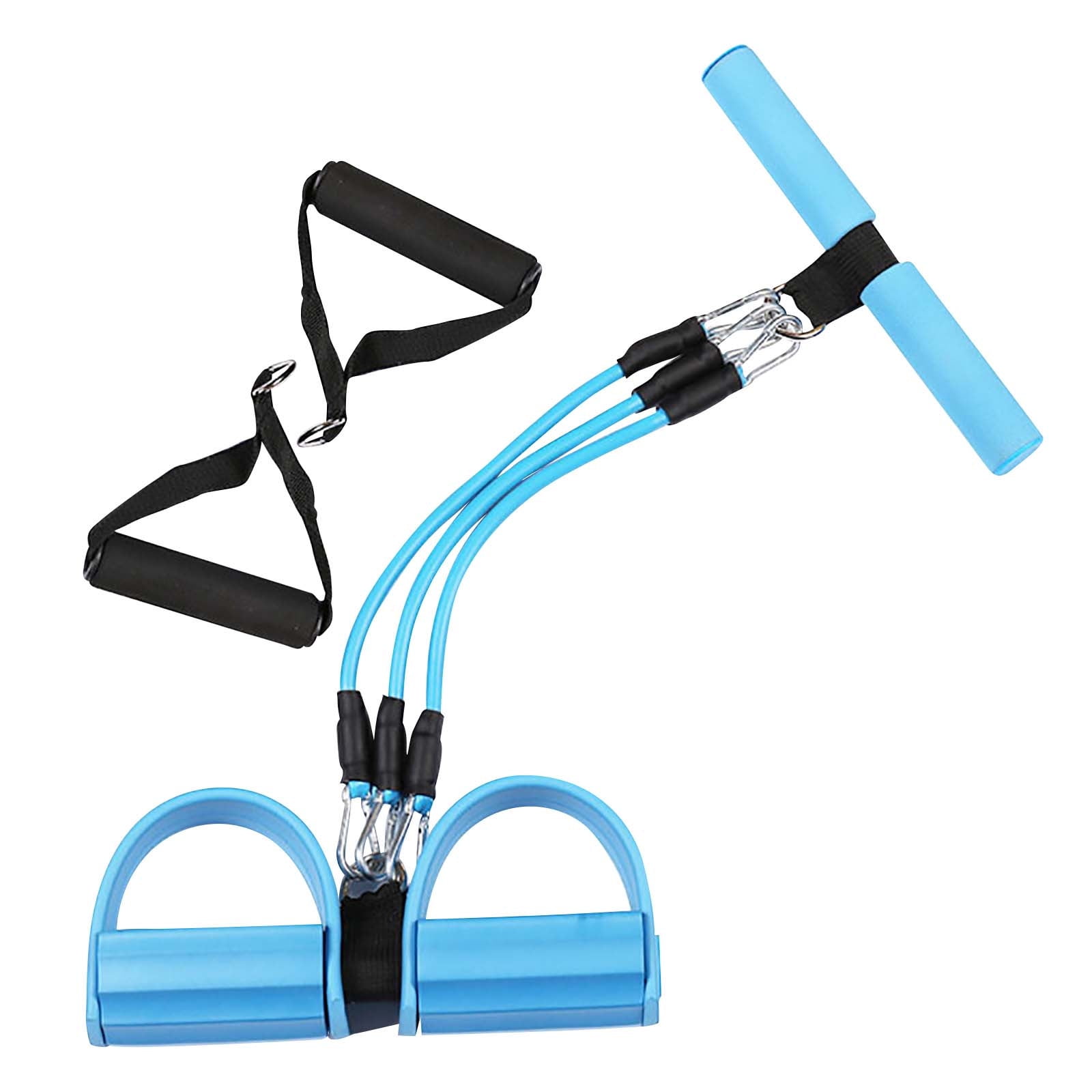 Fitness Resistance Bands-Sit Up Exercise Equipment,4 Tube Pedal Ankle ...