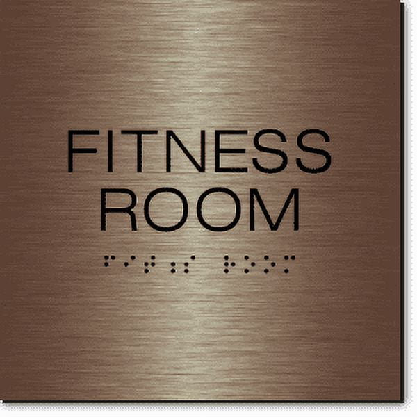 Fitness Room Sign-Copper / Black (4 Units) - Walmart.com