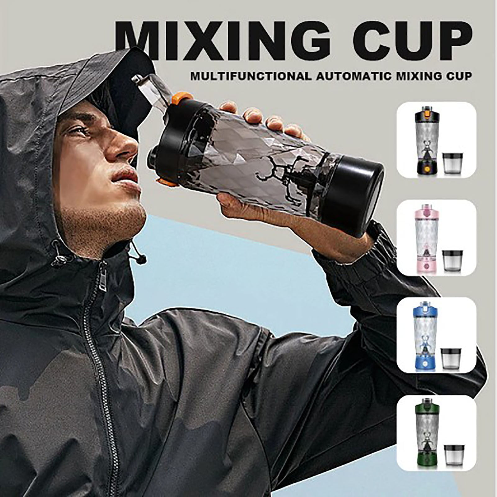 Fitness Shaker Cup | Automatic Mixing | Rechargeable USB-Powered ...