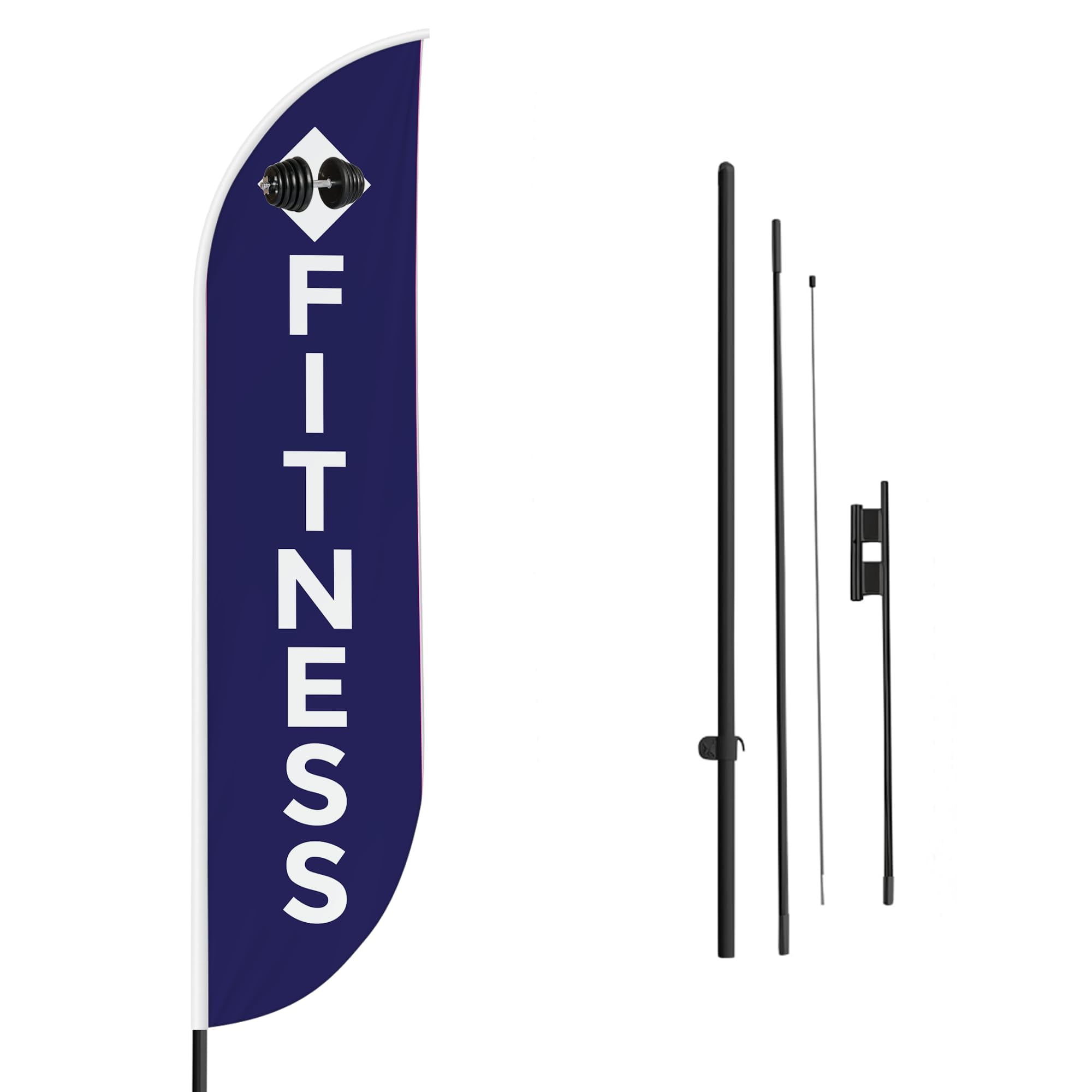 Fitness Sign feather flag Pole Kit for Outdoor by Mavis Printing | 15 ...