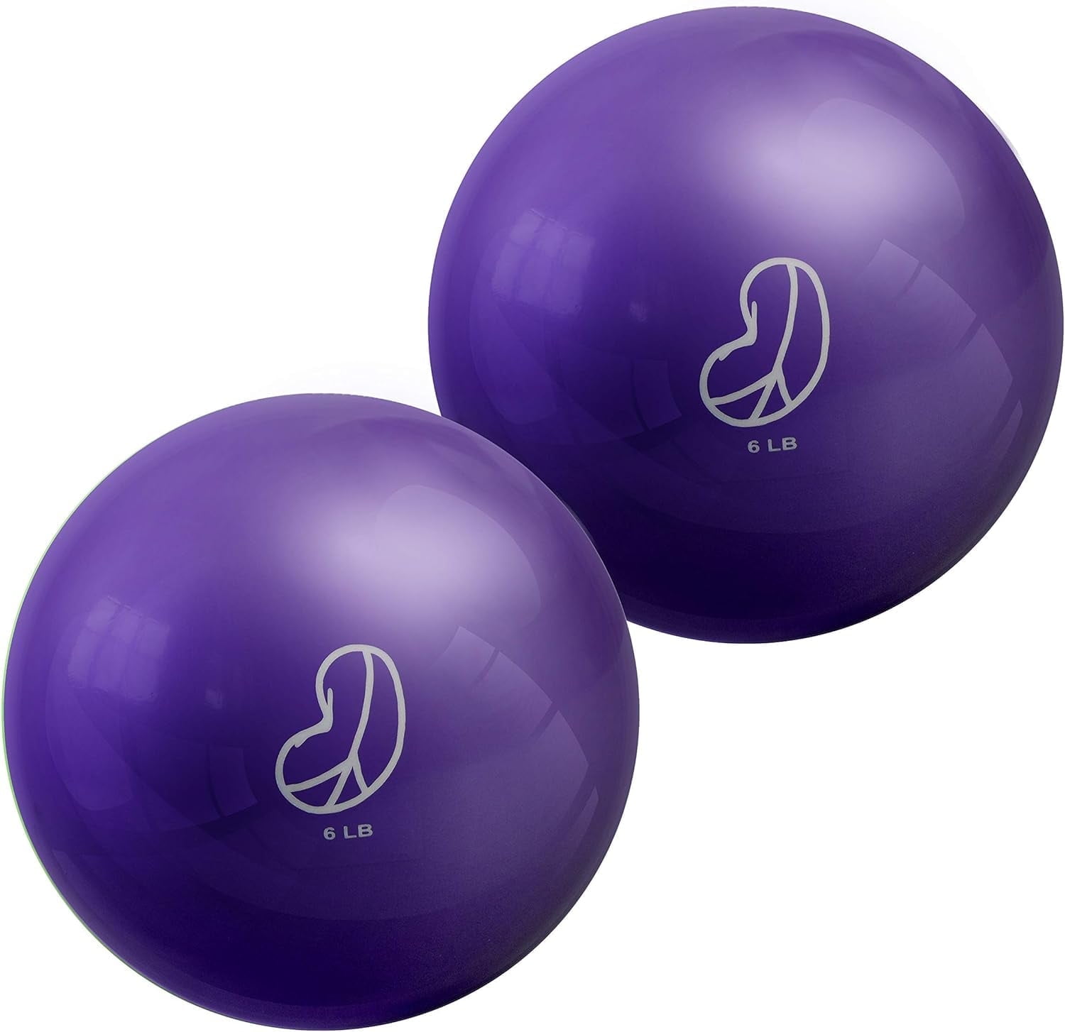 Weighted Balls, Eco Vinyl 6 lbs Soft Exercise Balls - Perfect for ...