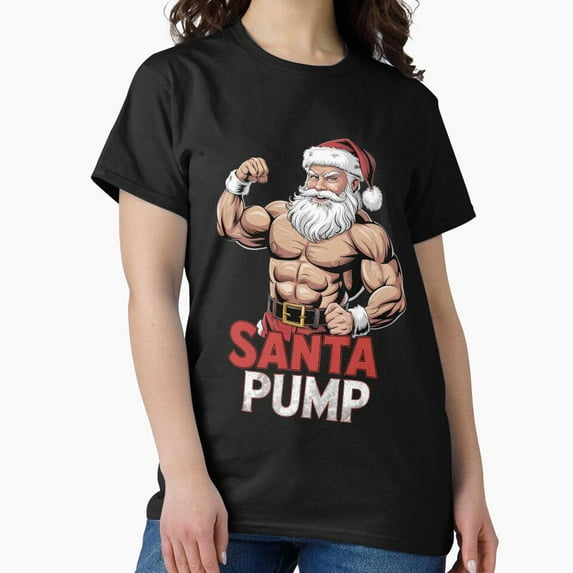 A Fitness St. Nick Humor A Xmas Gym St. Nick Claus A Funny Holiday ...