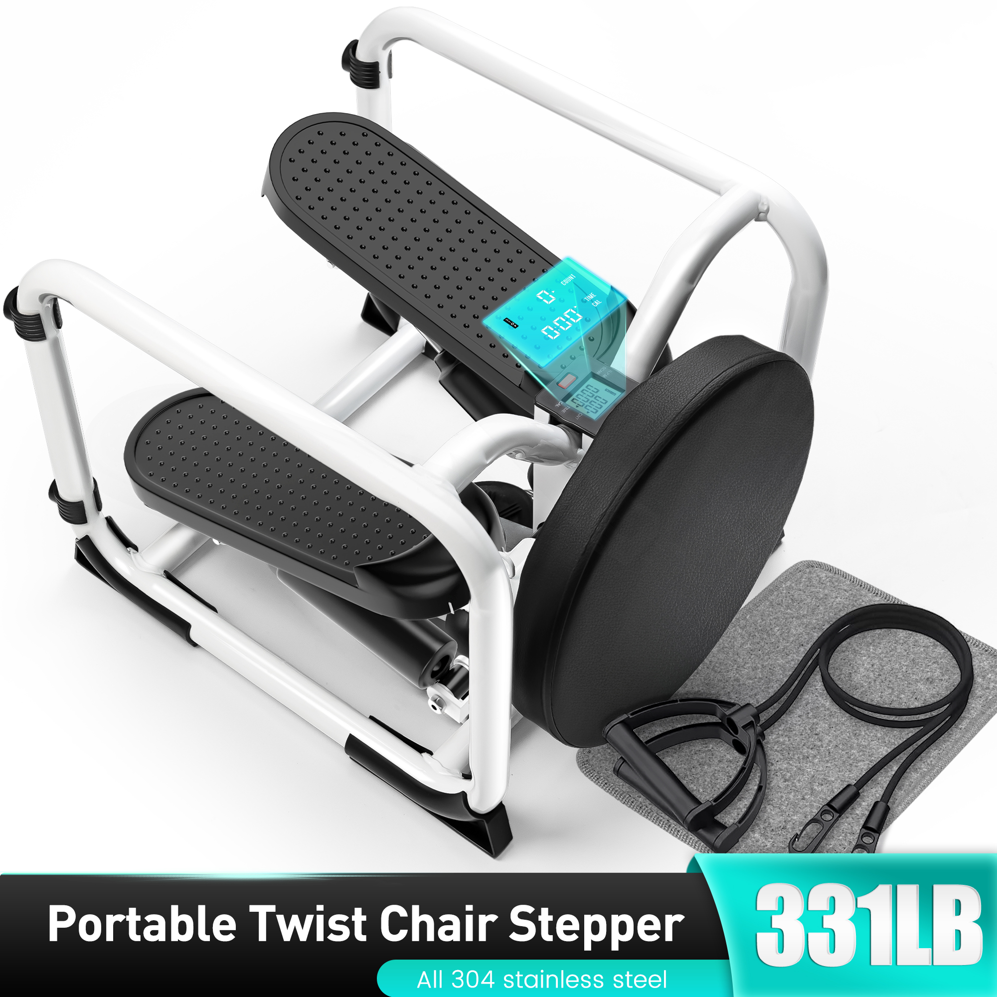 BIMZUC Steppers for Exercise with Twist Stool, Multifunctional Mini ...