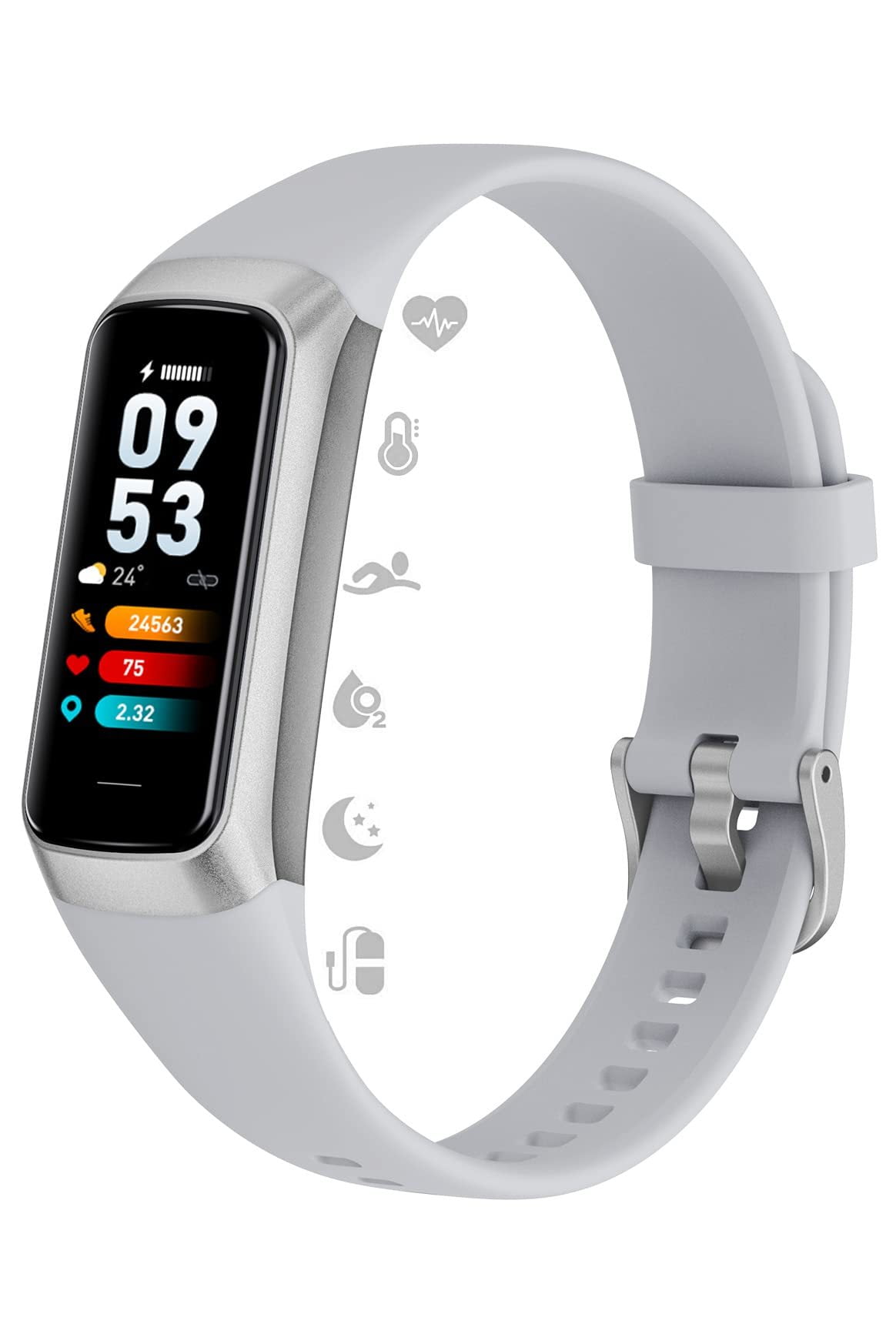 Fitness Tracker 1.10" AMOLED Color Display Smart Watches IP67 ...