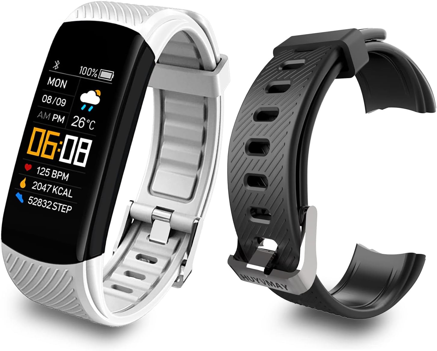 Fitness Tracker Pedometer Watch with 2 Watch Bands, Waterproof Activity ...