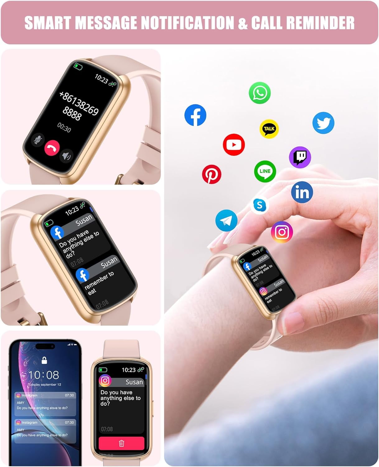 Fitness Tracker with Heart Rate, Blood Pressure, Sleep & Step ...