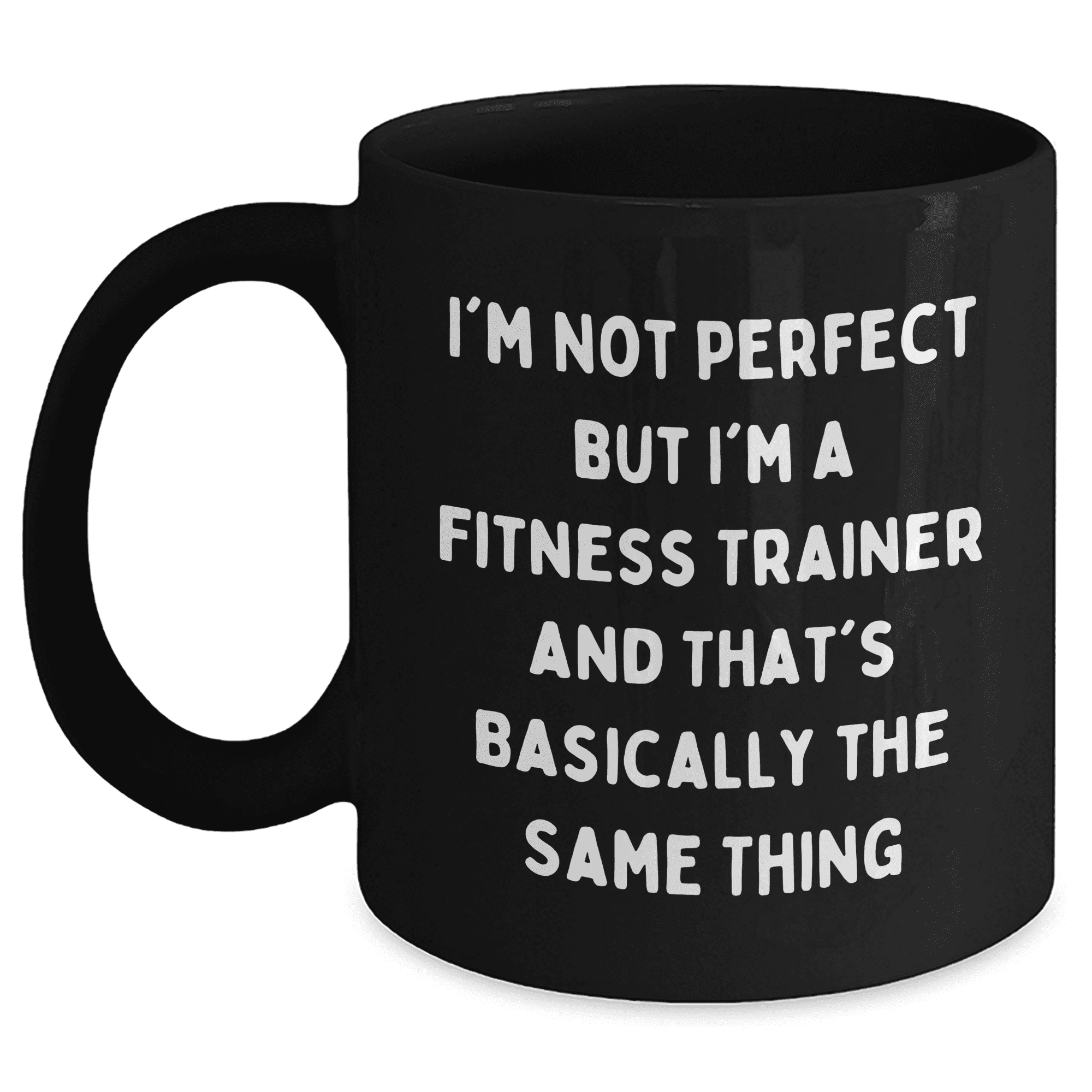 Fitness Trainer Mugs, Funny Quote, Black Coffee Mug, Gifts from Friends ...