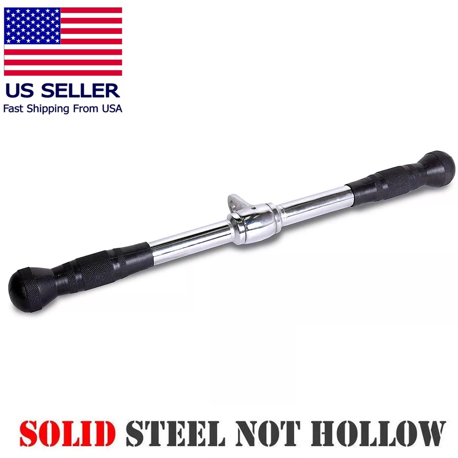 Fitness Tricep Bar Press Down Rubber Stoppers Strength Pro Machine ...