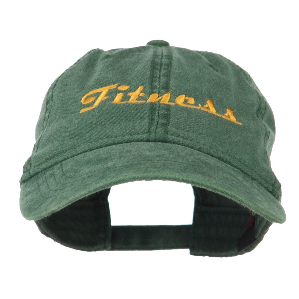 Fitness Wording Embroidered Cap - Dark Green OSFM - Walmart.com