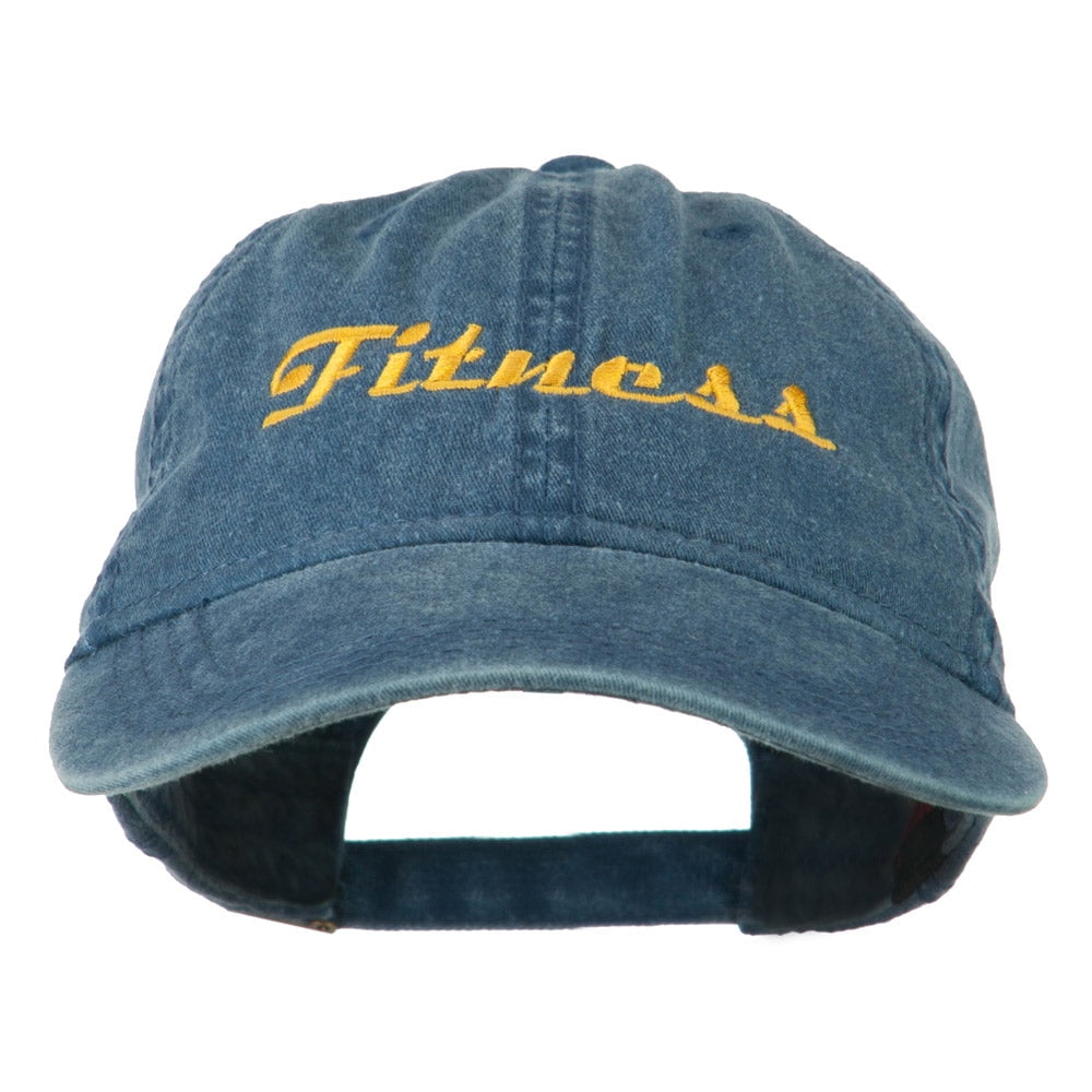 Fitness Wording Embroidered Cap - Navy OSFM - Walmart.com