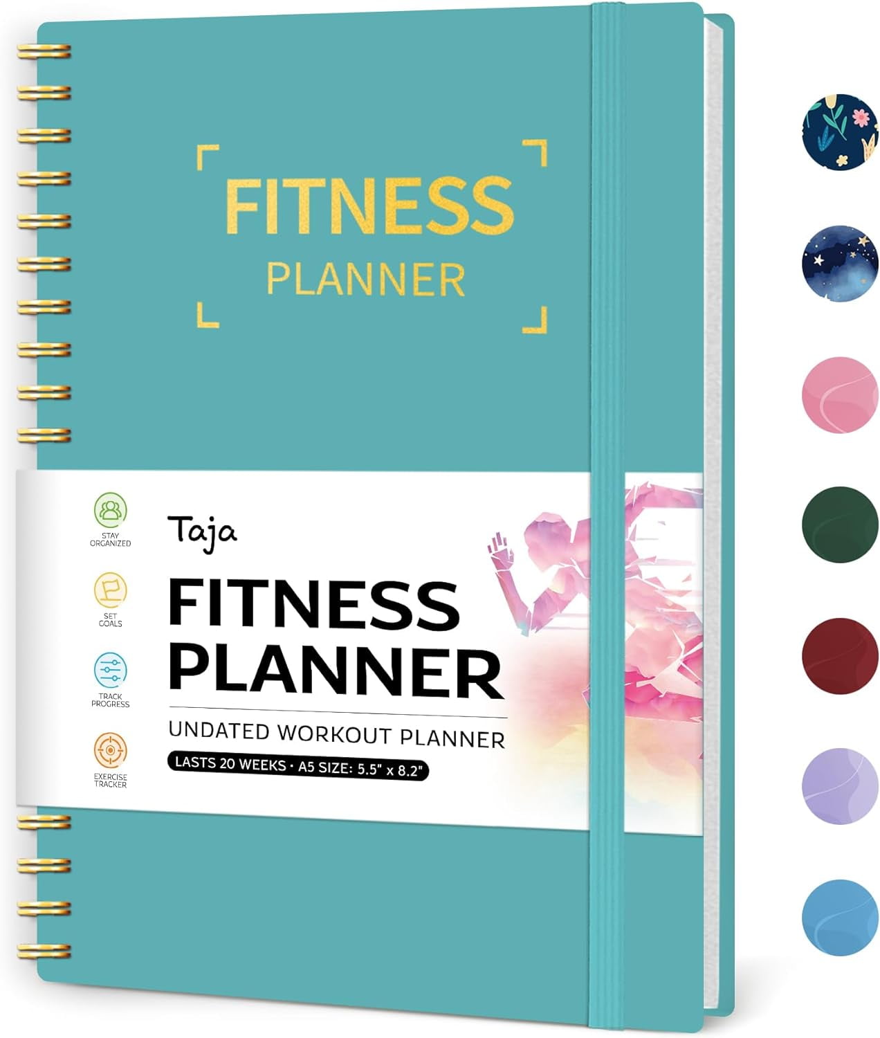 Fitness Workout Journal for Women & Men, A5(5.5" x 8.2") Workout Log ...