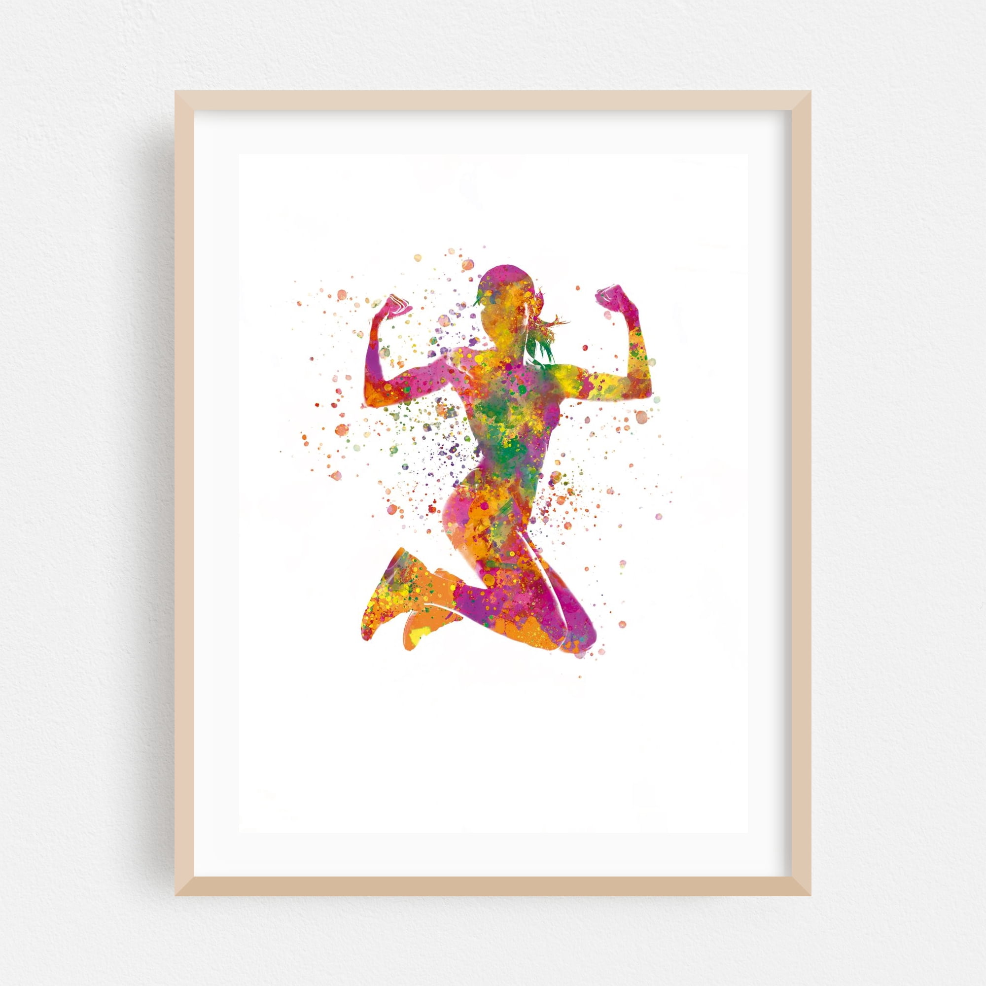 Fitness bodybuilding in watercolor 02 - Illustration Abstract Modern ...