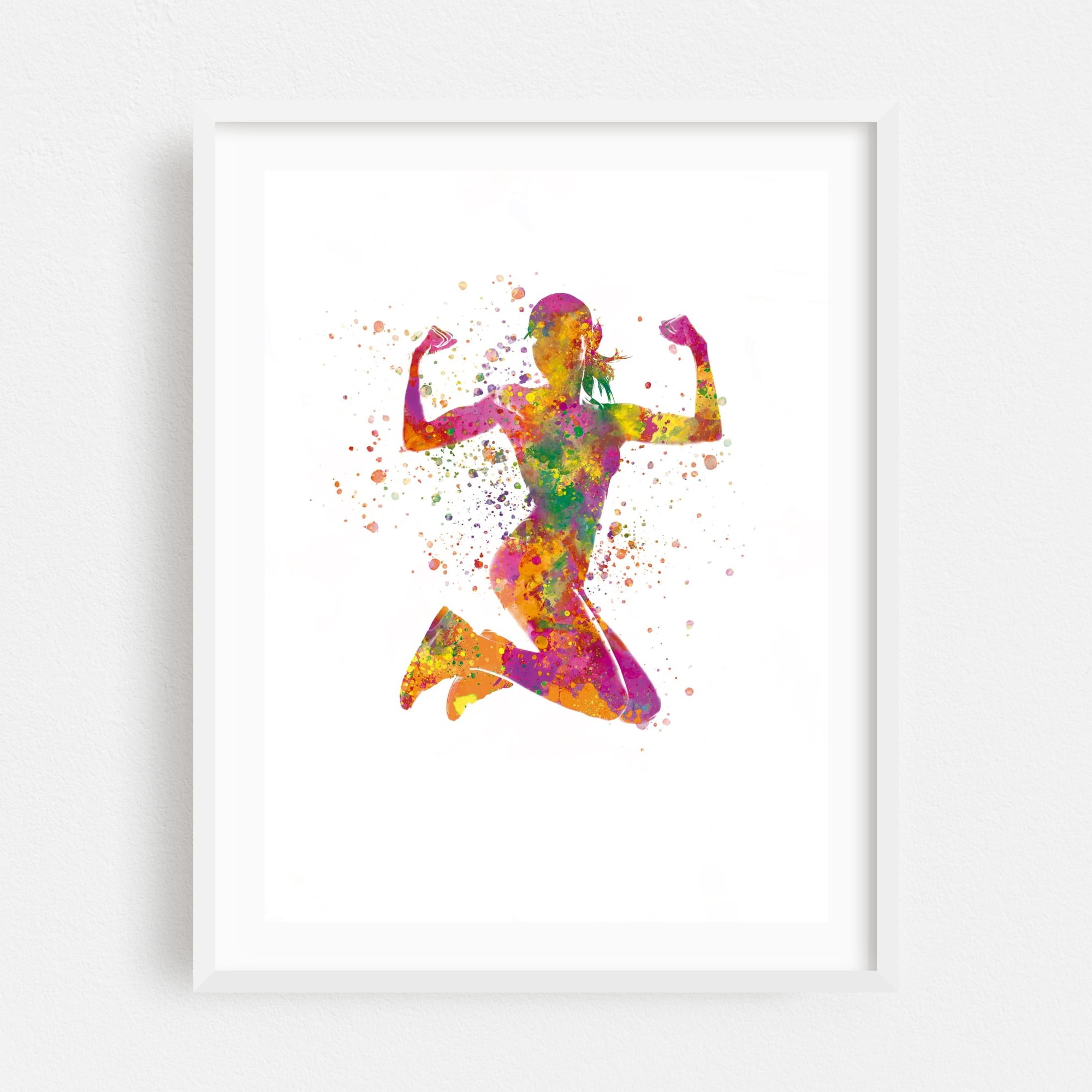 Fitness bodybuilding in watercolor 02 - Illustration Abstract Modern ...