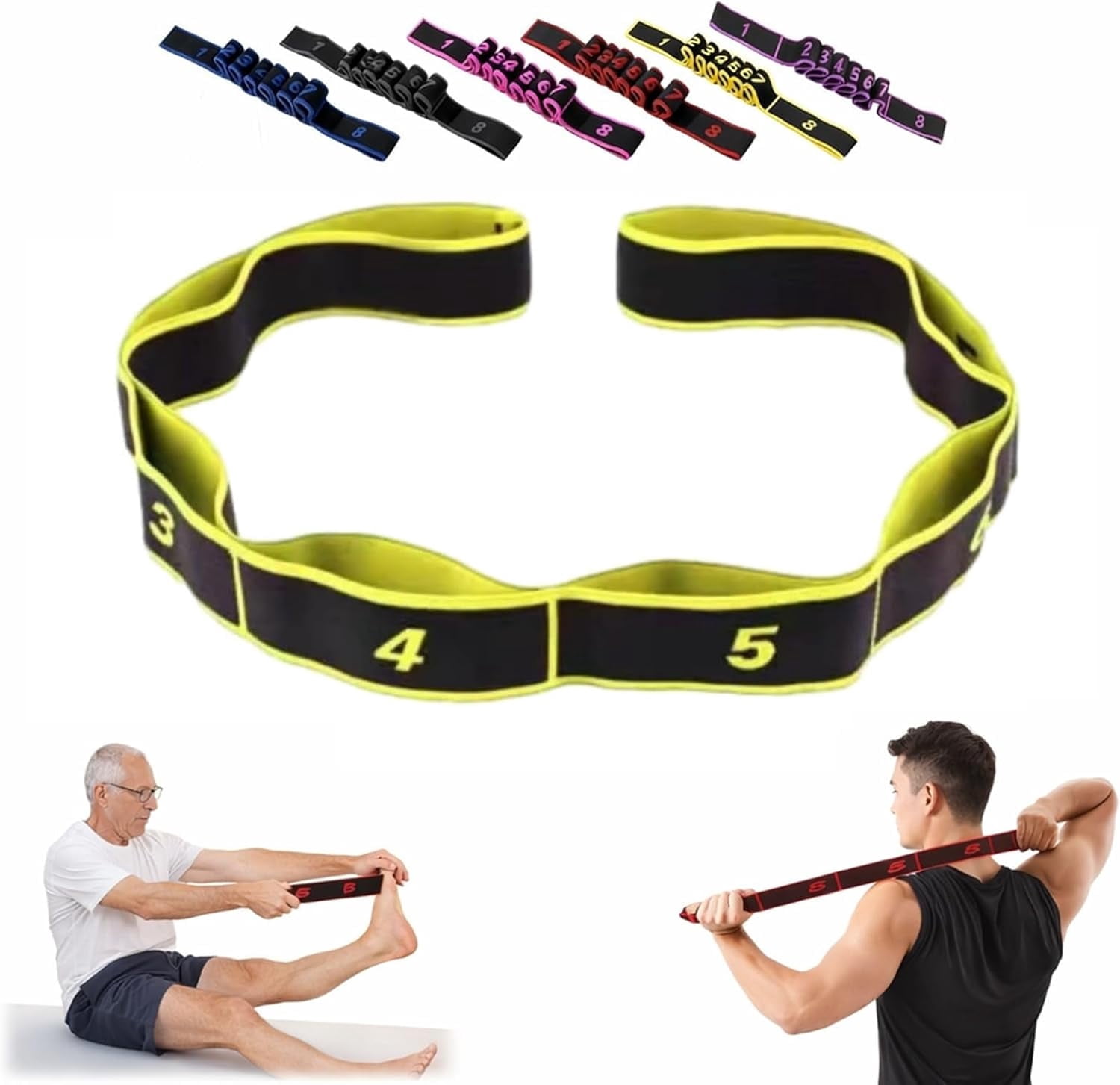 Fitness resistance band, 8-Loop Adjustable Resistance Band Set ...