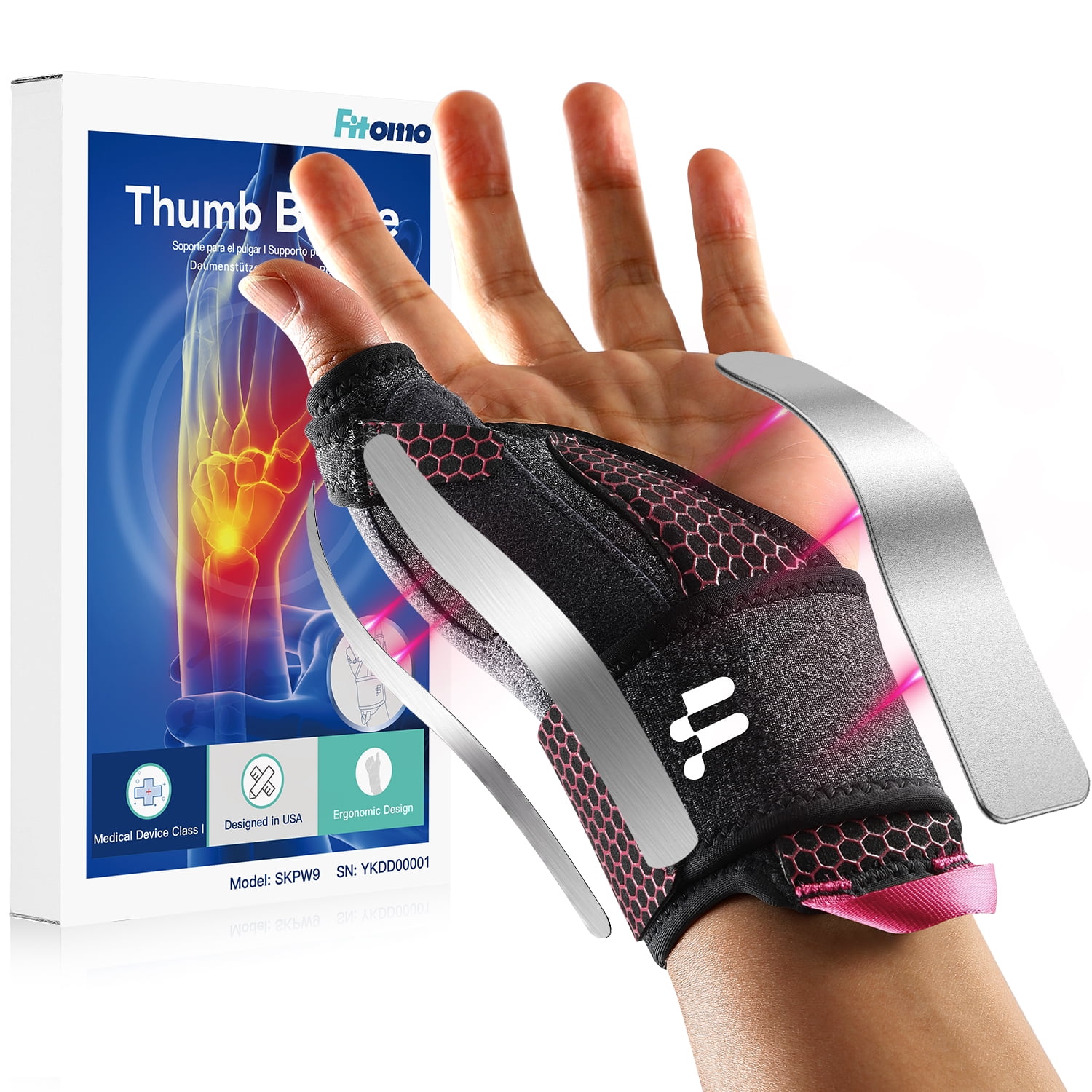Fitomo Thumb Stabilizing Wrist Brace, Palm Support for Carpal Tunnel ...