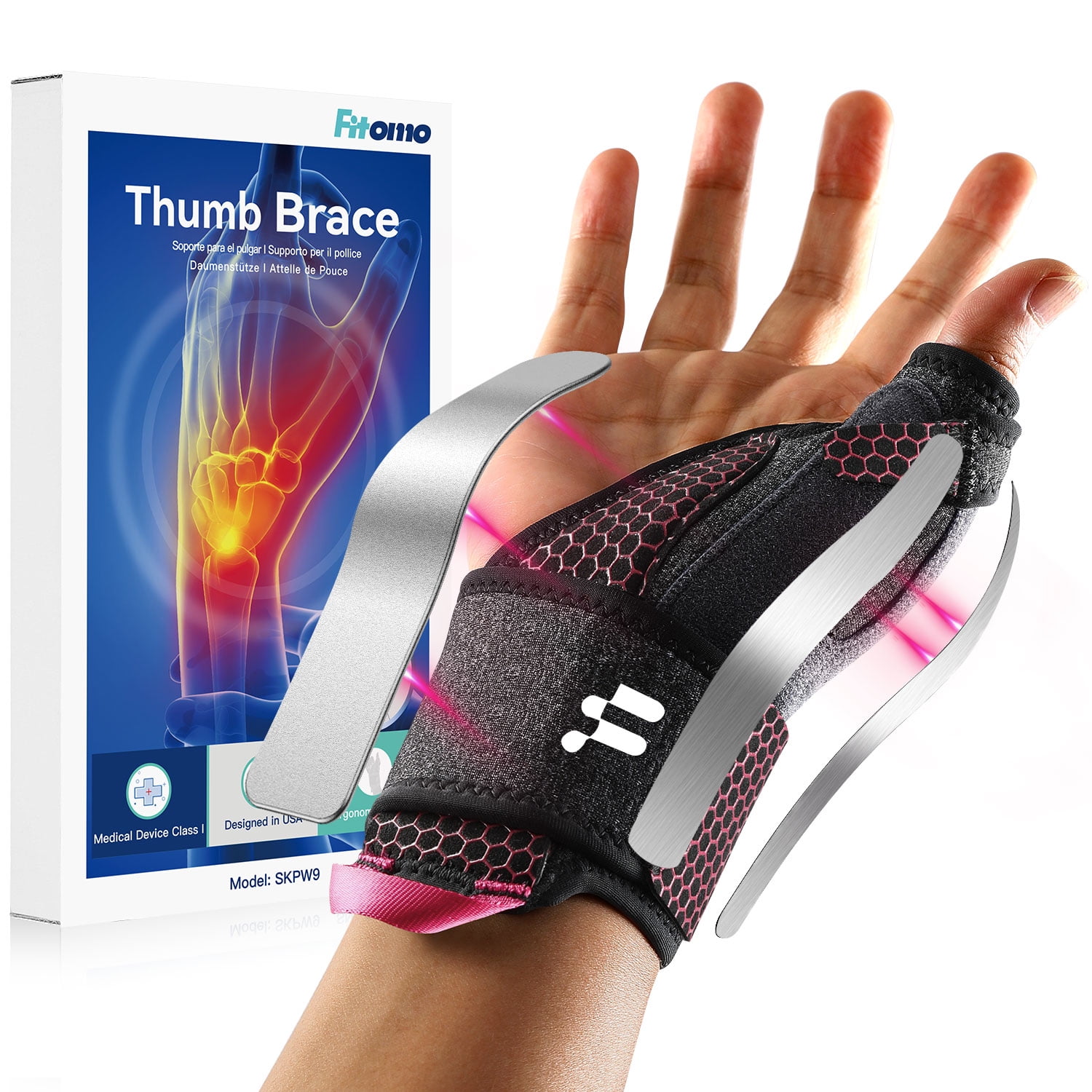 Fitomo Thumb Stabilizing Wrist Brace, Palm Support for Carpal Tunnel ...