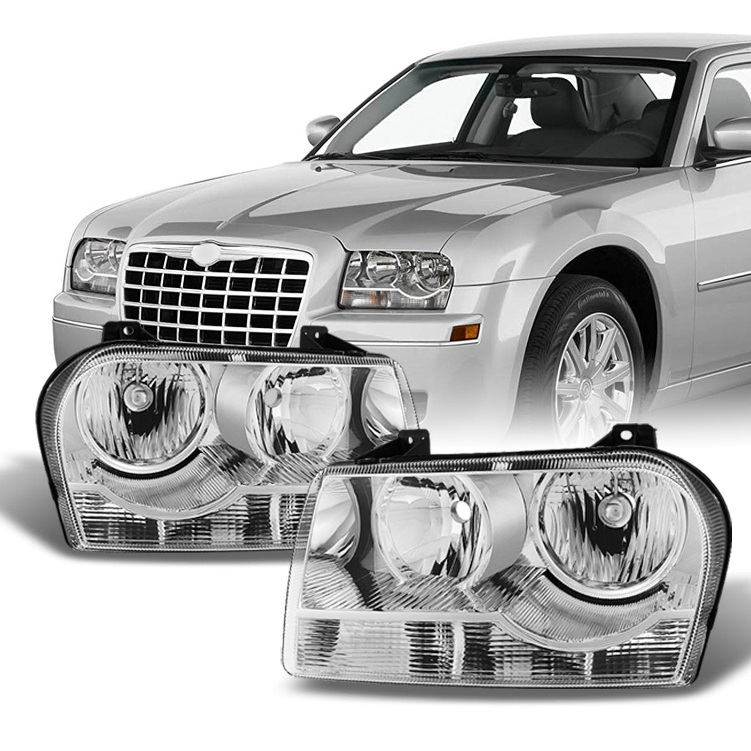 Halogen Type Replacement Headlights for 05-10 Chrysler 300 LH RH in ...