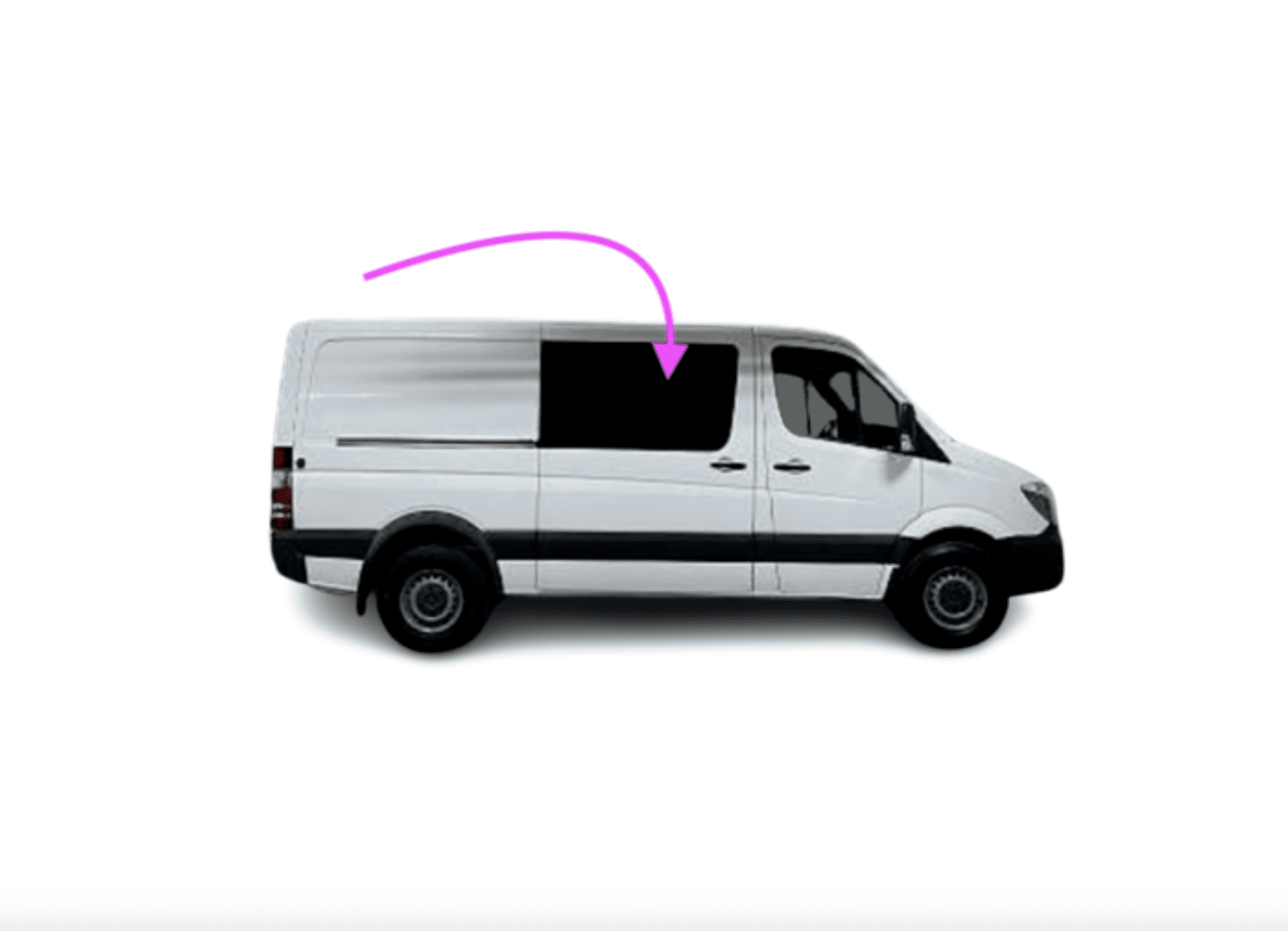 Fits: 07-18 Freightliner Sprinter Passenger Rear Sliding Cargo Door ...