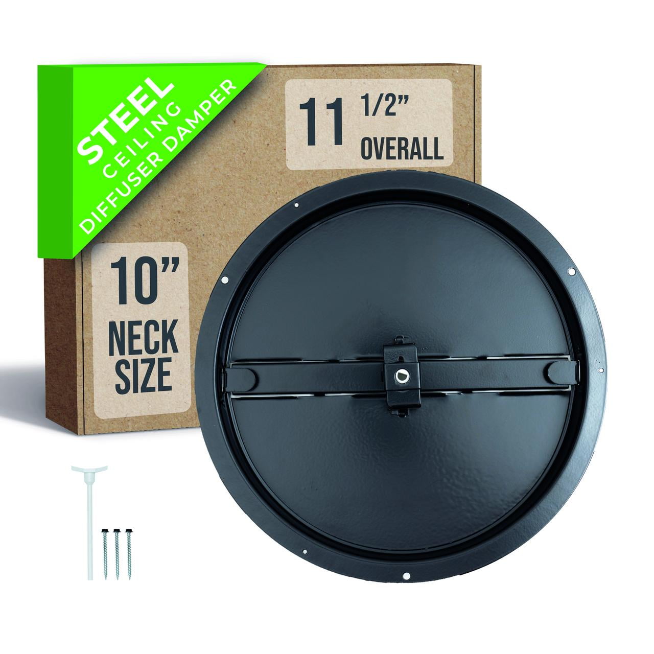 Fits 10 Inch Neck Air Duct | Steel Butterfly Damper by Handua | For ...